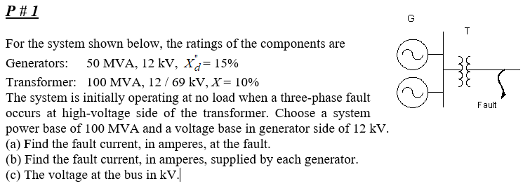 Solved For the system shown below, the ratings of the | Chegg.com