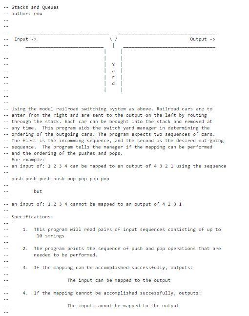 Stacks and Queues author row Input output Using the | Chegg.com