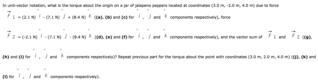 Solved In unit-vector notation, what is the torque about the | Chegg.com