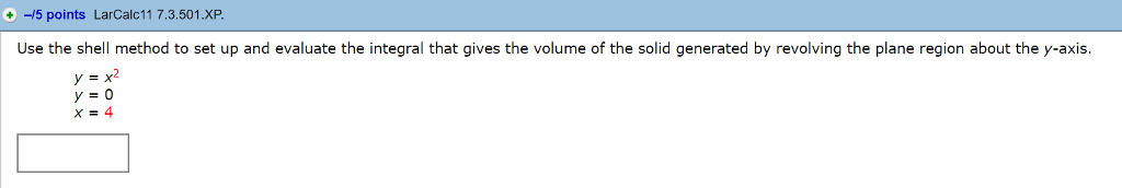 Solved Use the shell method to set up and evaluate the | Chegg.com