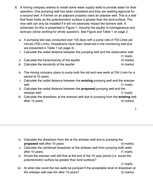 Solved A mining company wishes to install some water supply | Chegg.com