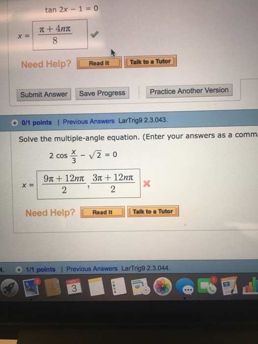 Solved Solve the multiple-angle equation. (Enter your answer | Chegg.com