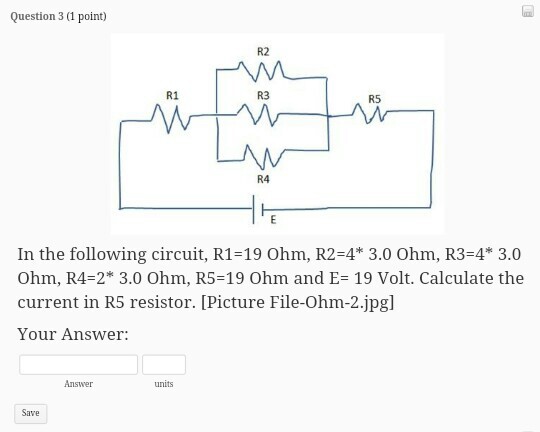 Solved In the following circuit, Rl=19 Ohm, R2=4* 3.0 Ohm, | Chegg.com