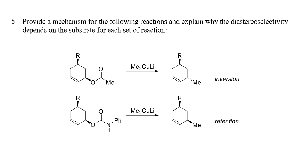 Solved 5. Provide a mechanism for the following reactions | Chegg.com