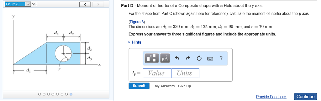 Solved Figure 8 Part D - Moment of Inertia of a Composite | Chegg.com