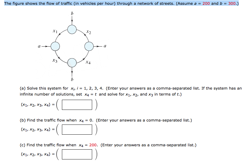 Solved The figure shows the flow of traffic (In vehicles per | Chegg.com