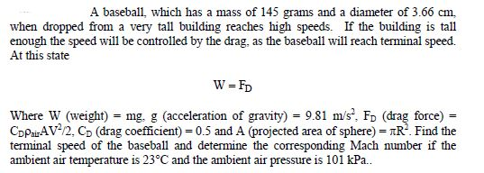 Solved A baseball, which has a mass of 145 grams and a | Chegg.com