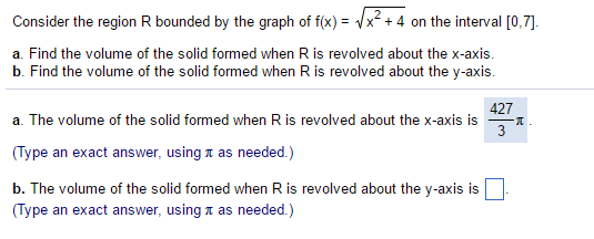 Solved Consider the region R bounded by the graph of f(x) = | Chegg.com