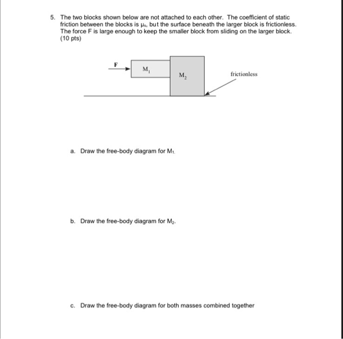 Solved The two blocks shown below are not attached to each | Chegg.com
