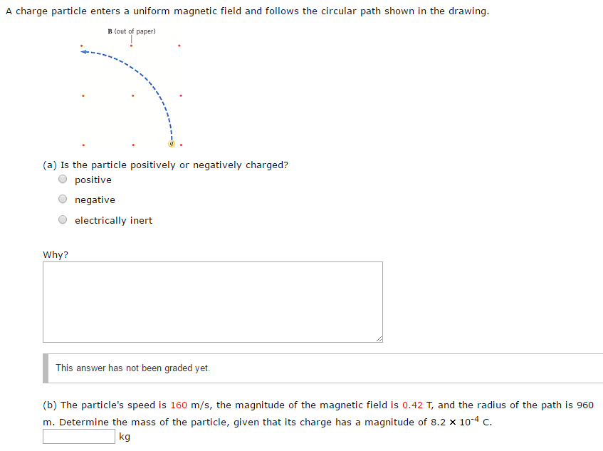 Solved A charge particle enters a uniform magnetic field and | Chegg.com