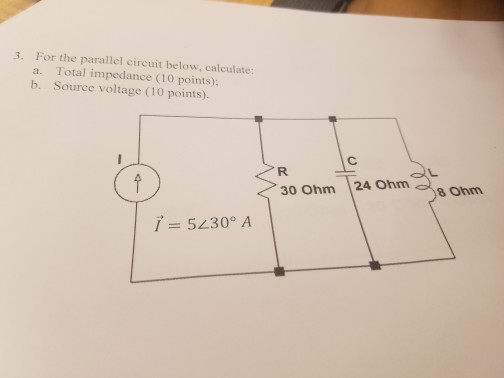 Solved For the parallel circuit below, calculate: Total | Chegg.com