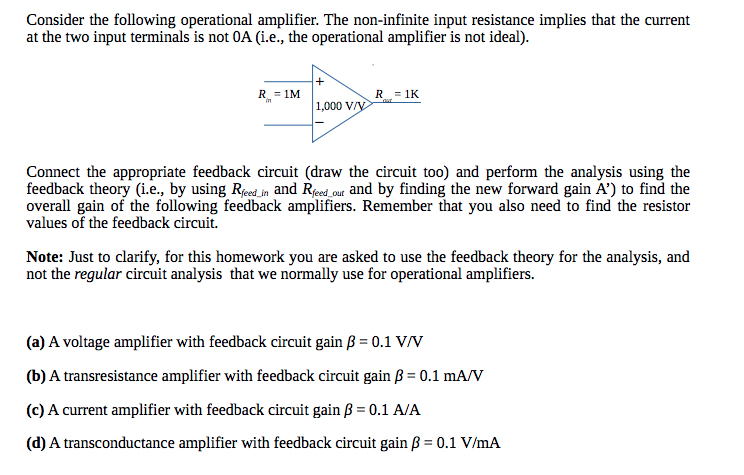 Solved Consider the following operational amplifier. The | Chegg.com