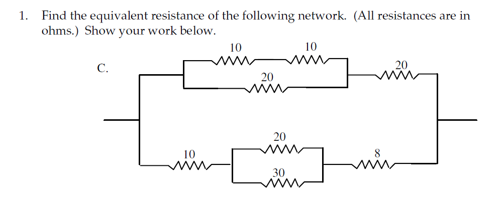Solved Find the equivalent resistance of the following | Chegg.com