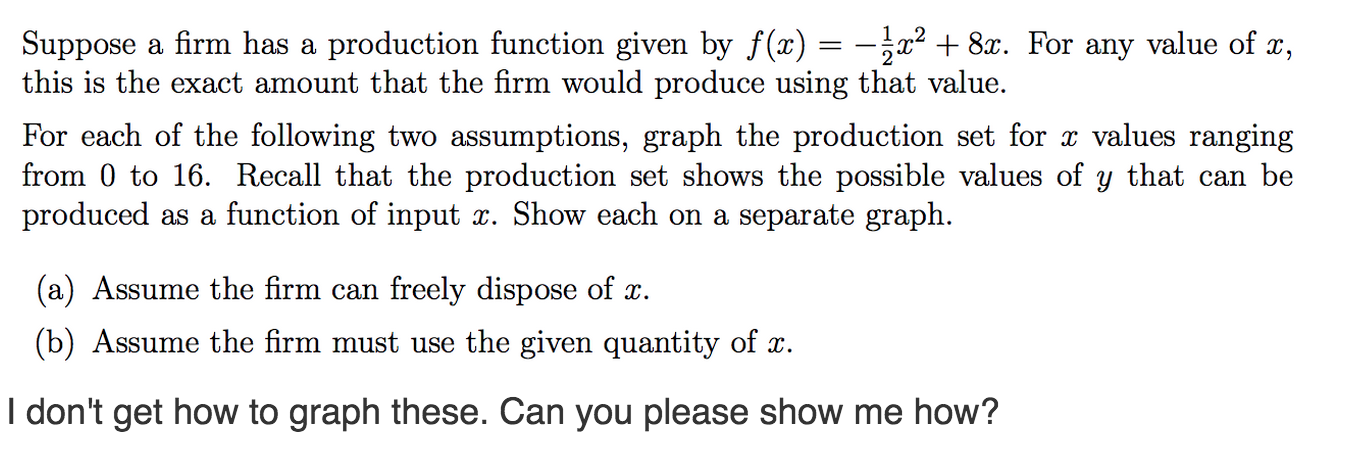 Solved Suppose a firm has a production function given by | Chegg.com