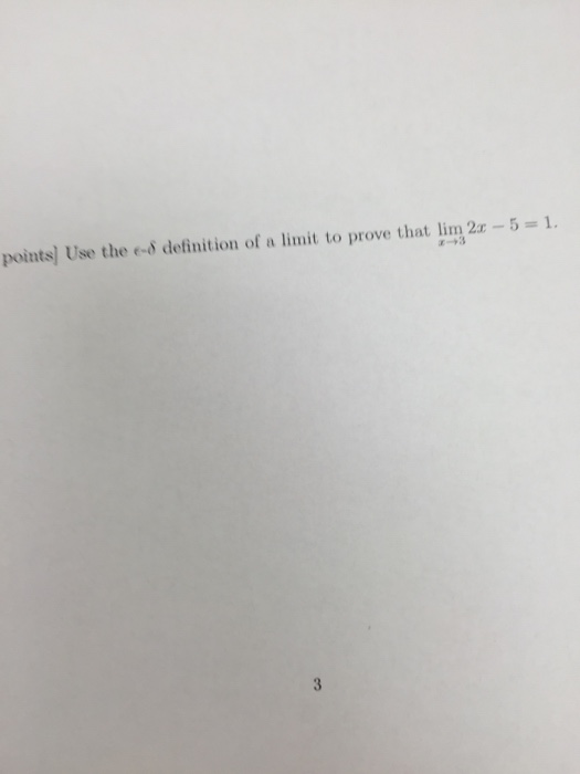 Solved Use the e-delta definition of a limit to prove that | Chegg.com