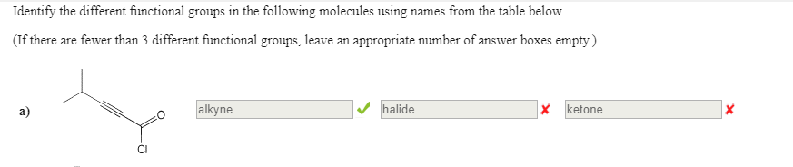 Solved Identify the different functional groups in the | Chegg.com