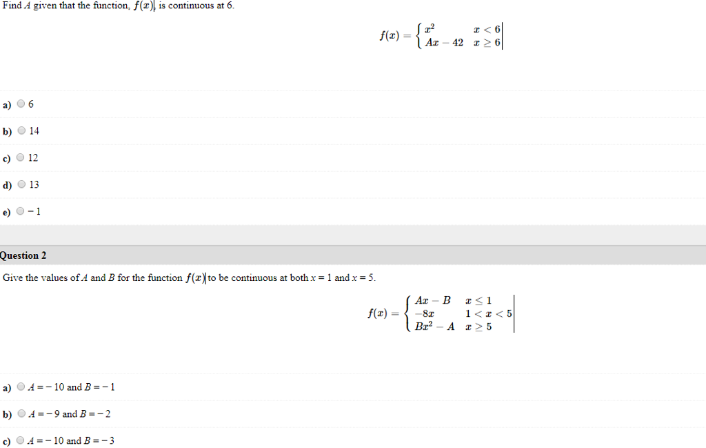 Solved Find A Given That The Function F x Is Continuous Chegg solved-find-a-given-that-the-function-f-x-is-continuous-chegg