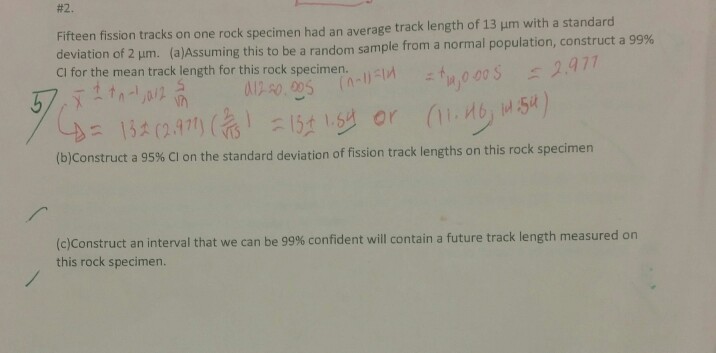 Solved #2. Fifteen fission tracks on one rock specimen had | Chegg.com