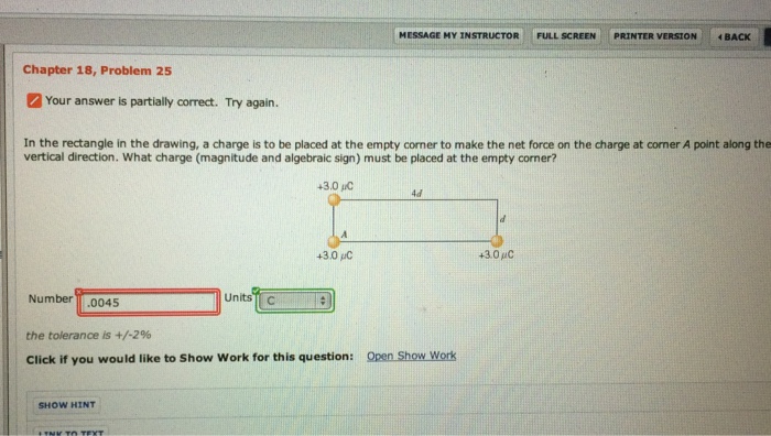 Solved In the rectangle in the drawing, a charge is to be | Chegg.com