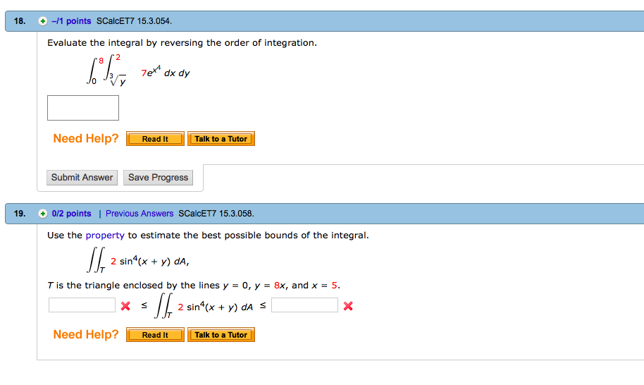 Solved Evaluate The Integral By Reversing The Order Of Chegg