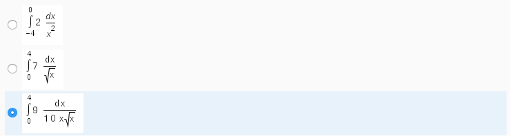 Solved Integral^0_-4 2 dx/x^2 integral^4_0 7 dx/Squareroot | Chegg.com