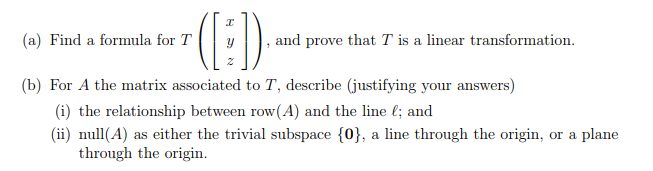 Solved Consider the transformation T: R3R3 that projects | Chegg.com