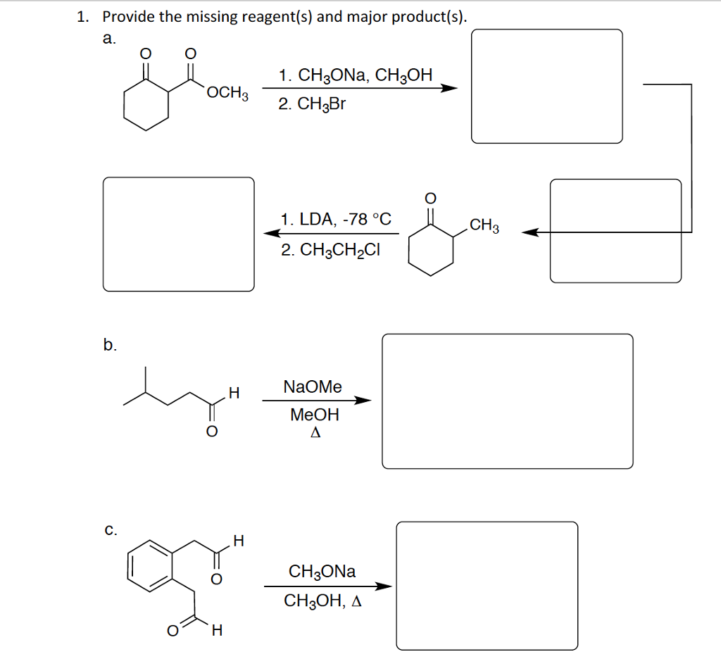Solved Provide the missing reagent (s) and major product | Chegg.com