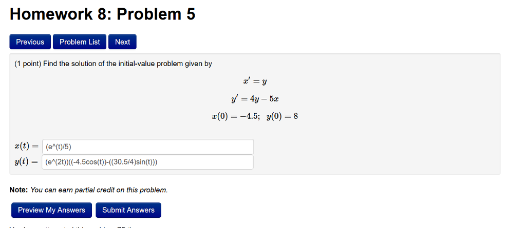 Solved Homework 8: Problem 5 Previous Problem List Next (1 | Chegg.com