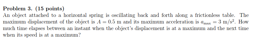 Solved An object attached to a horizontal spring is | Chegg.com
