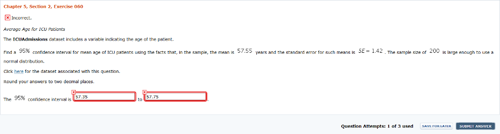 Solved Chapter 5, Section 2, Exercise 060 xIncorrect. | Chegg.com Solved Chapter 5, Section 2, Exercise 060 xIncorrect. | Chegg.com