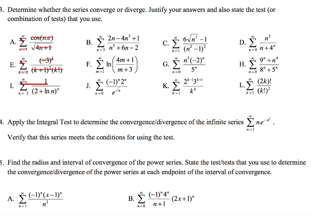 Solved Determine Whether The Series Converge Or Diverge Chegg