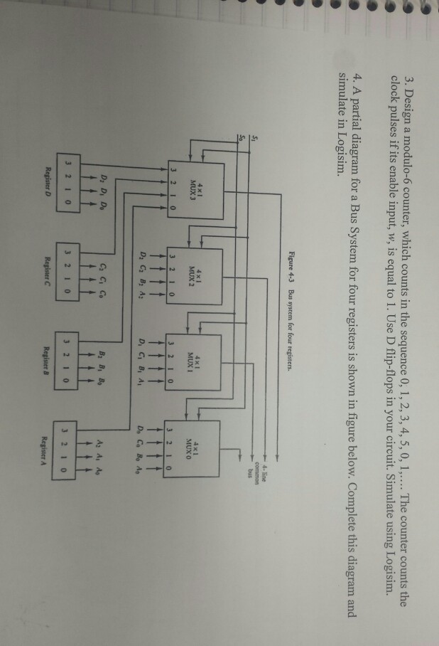 Solved Design a modulo-6 counter, which counts on the | Chegg.com