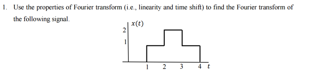 Solved Use the properties of Fourier transform (i.e., | Chegg.com