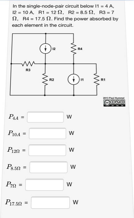 Solved In The Single Node Pair Circuit Below 11 4 A 12 9328