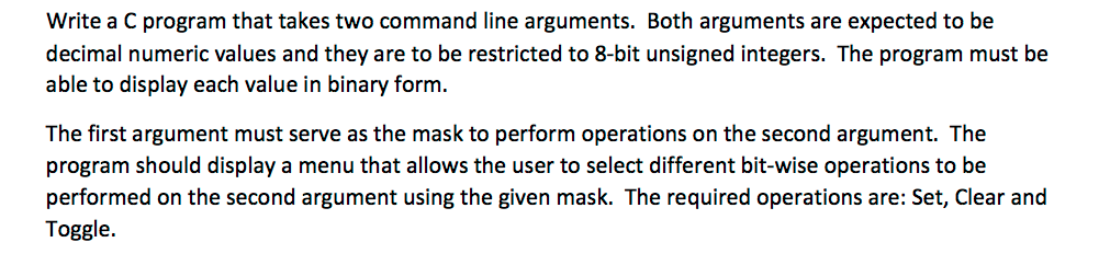 Write a C program that takes two command line | Chegg.com