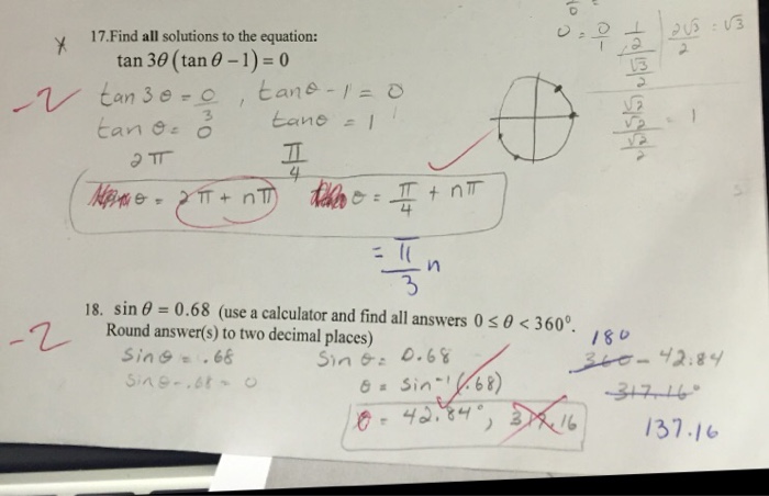 Solved Find all solutions to the equation: tan 3theta(tan | Chegg.com