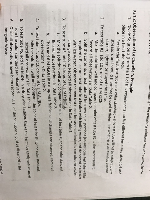 Divide Solution 3 (from Part 1 of this experiment) | Chegg.com