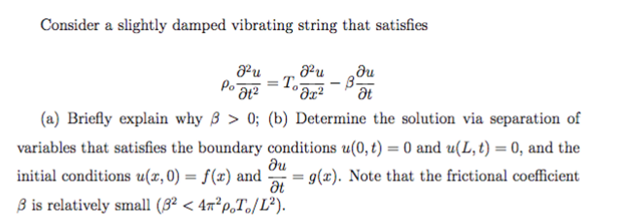 Solved Consider a slightly damped vibrating string that | Chegg.com