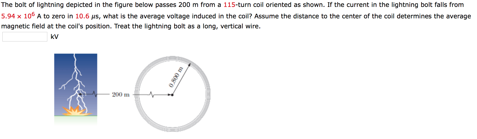 Solved The bolt of lightning depicted in the figure below | Chegg.com