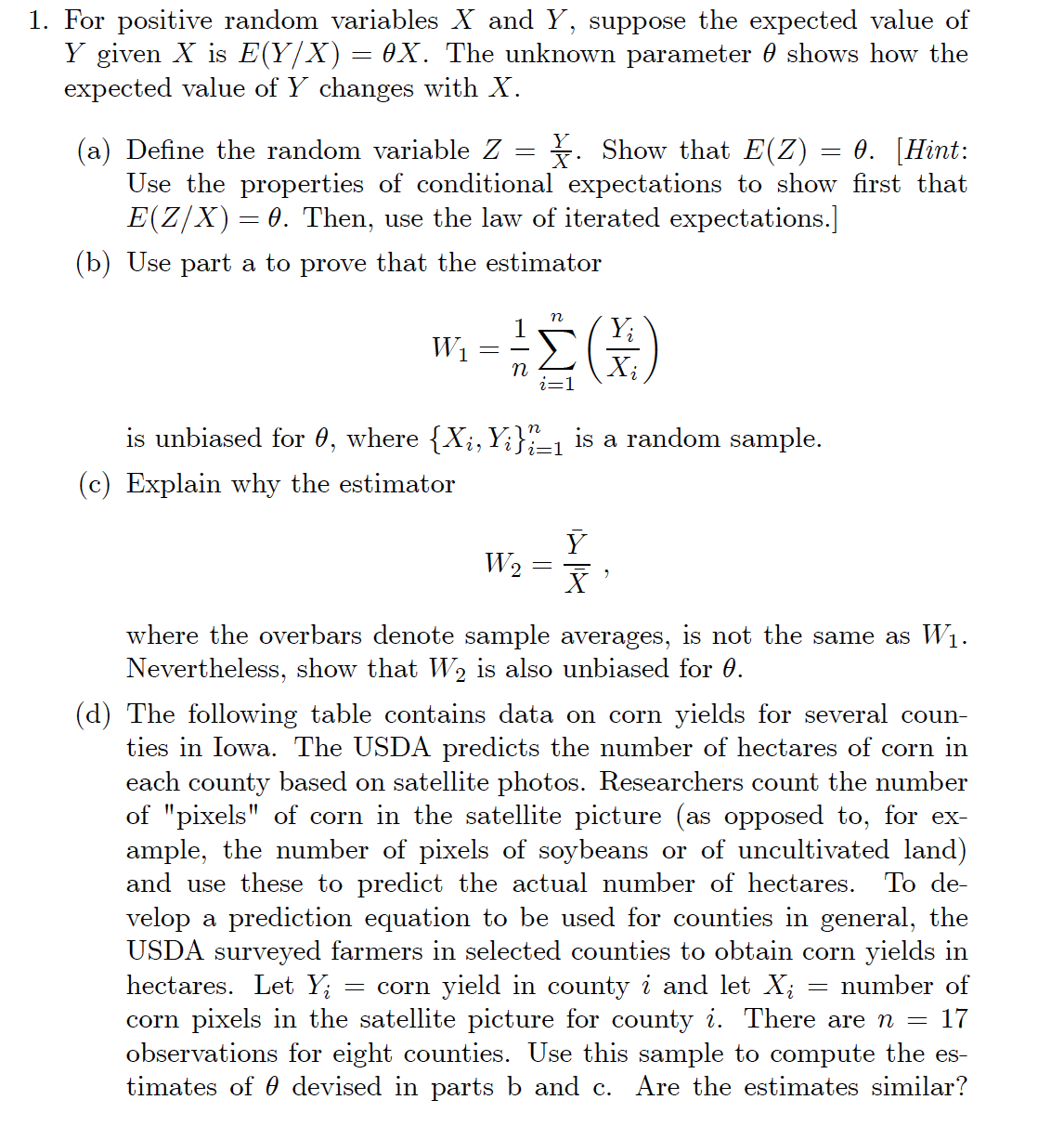 For positive random variables X and Y, suppose the | Chegg.com