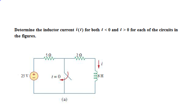 Solved Determine the inductor current i(t) for both t