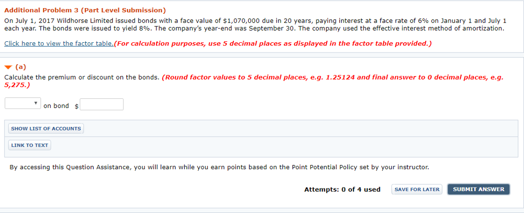Solved Additional Problem 3 (Part Level Submission) On July | Chegg.com