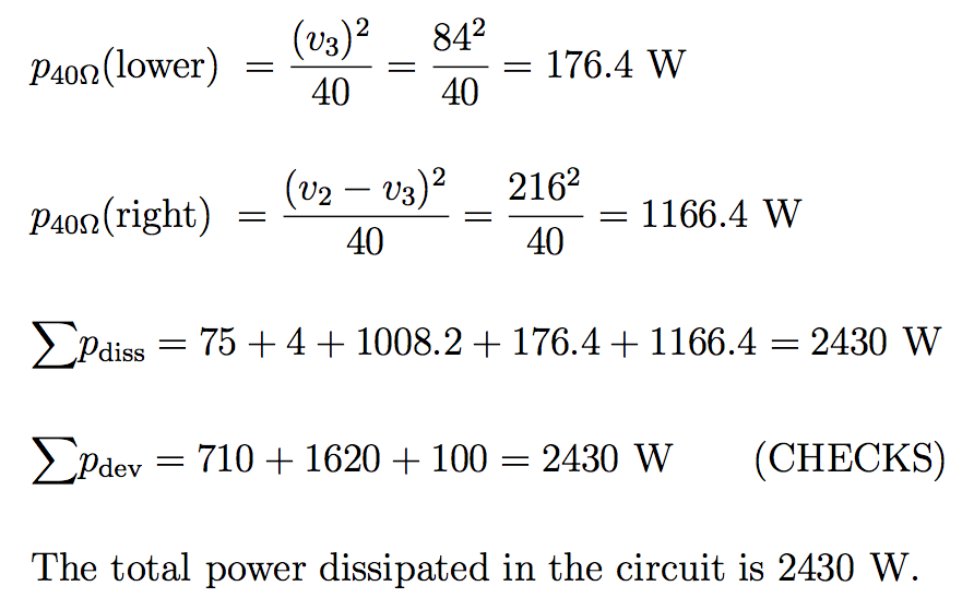 Solved Use the node-voltage method to find the total power | Chegg.com