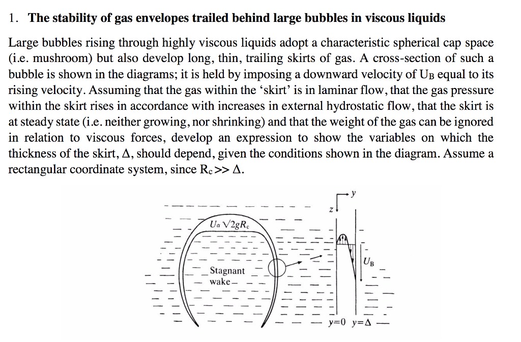 1. The stability of gas envelopes trailed behind | Chegg.com