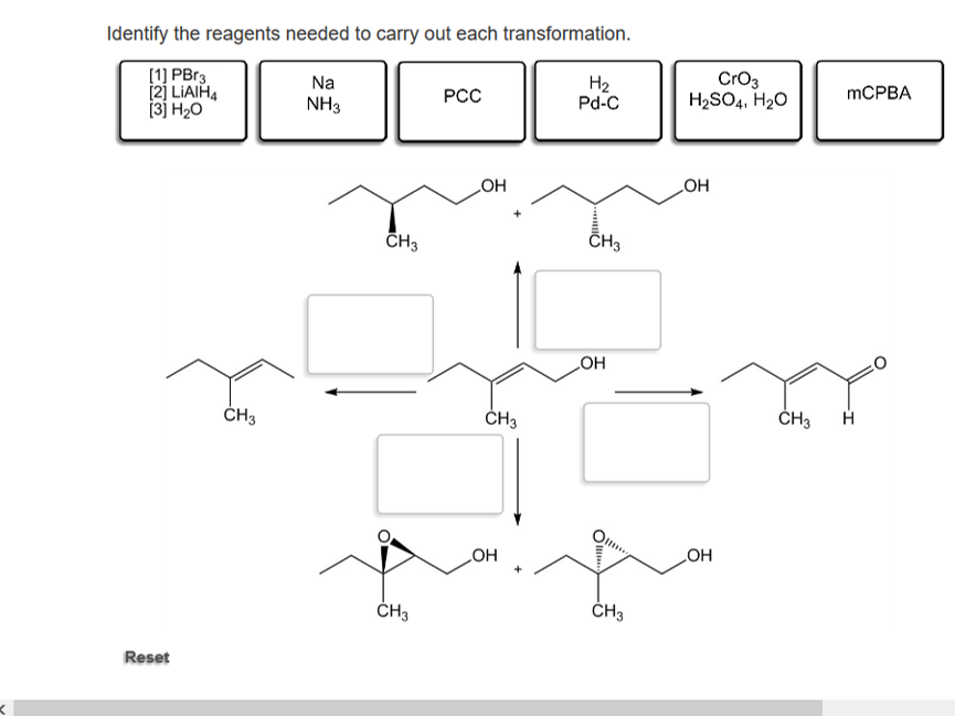 Solved Identify the reagents needed to carry out each | Chegg.com Solved Identify the reagents needed to carry out each | Chegg.com
