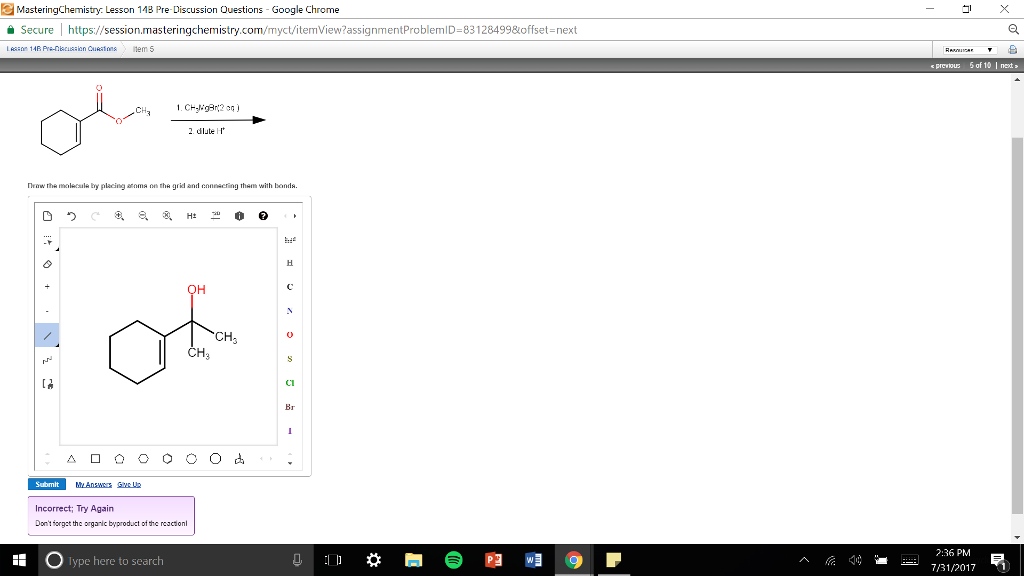 Solved ^^Give the structure of the methyl ester and Grignard | Chegg.com