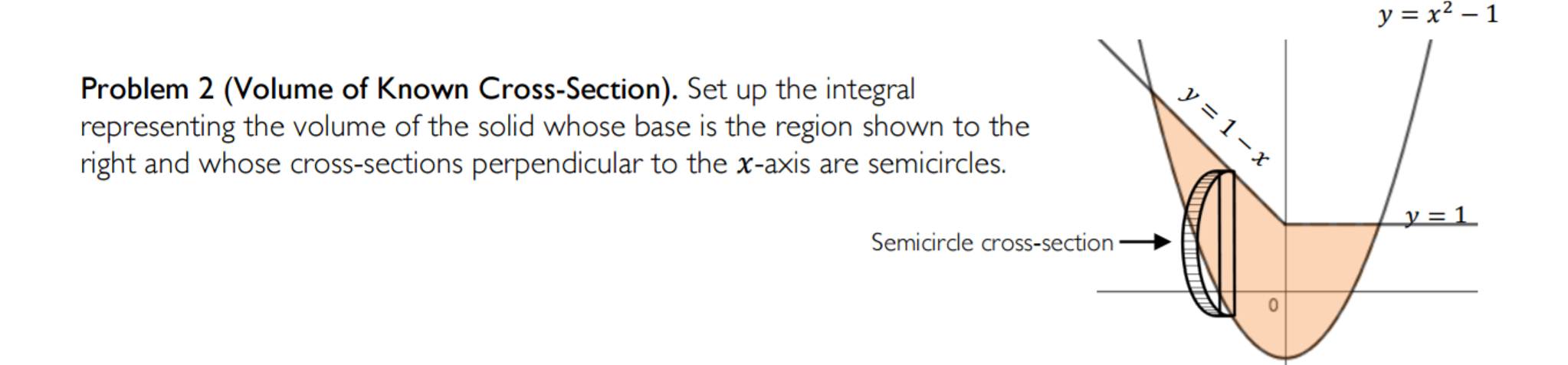 Solved Set up the integral representing the volume of the | Chegg.com