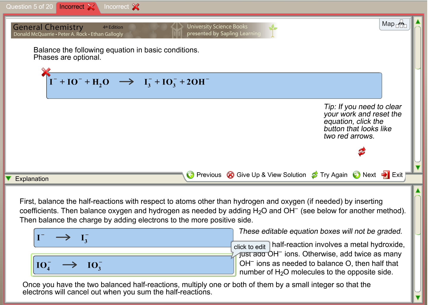 Solved Balance the following equation in basic conditions. | Chegg.com