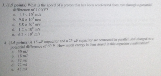 Solved What is the speed of a proton that has been | Chegg.com
