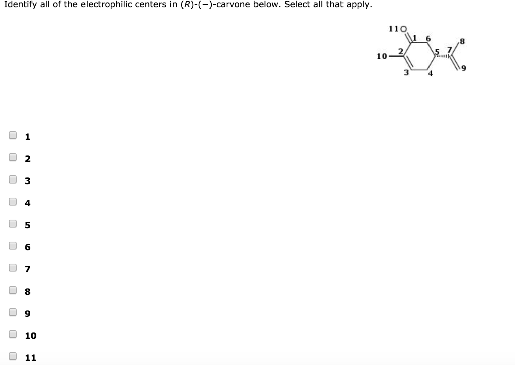 Solved Identify all of the electrophilic centers in | Chegg.com
